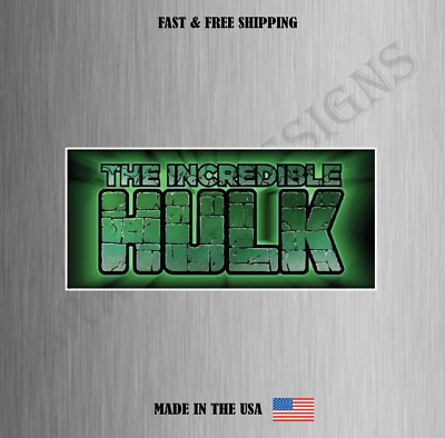 The Incredible Hulk Marvel Comics Vinyl Sticker Decal Car Truck Garage ...