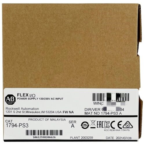 2021 Allen-Bradley 1794-PS3 FLEX I/O Ser A 24V-DC Power Supply Module ...