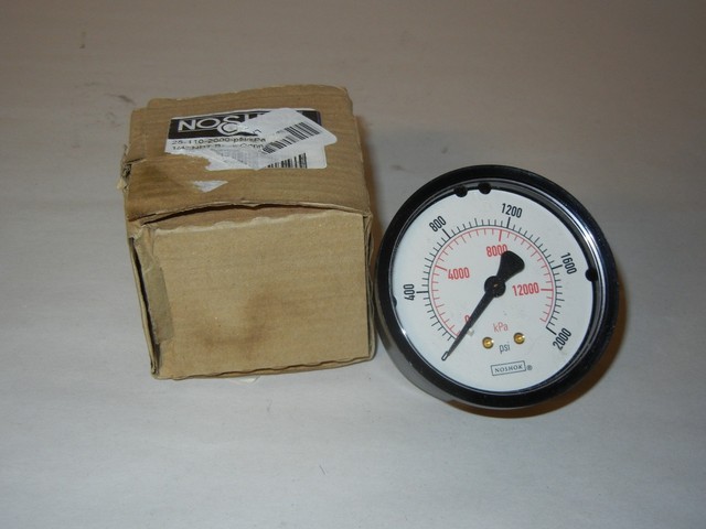 NOSHOK 100 SERIES 25-110-2000-PSI/KPA ABS DUAL SCALE 2 1/2" DIAL 0-2000 ...