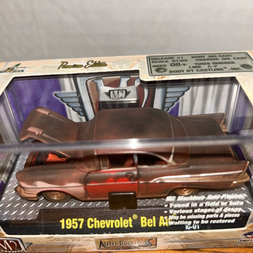 R08 M2 Machines Auto-Drivers Series 1957 Chevy Bel Air body shop rust ...