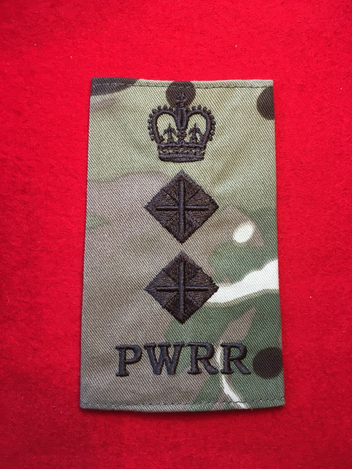 PWRR Officers Combat Rank Slides Princess of Wales Royal Regiment Rank ...