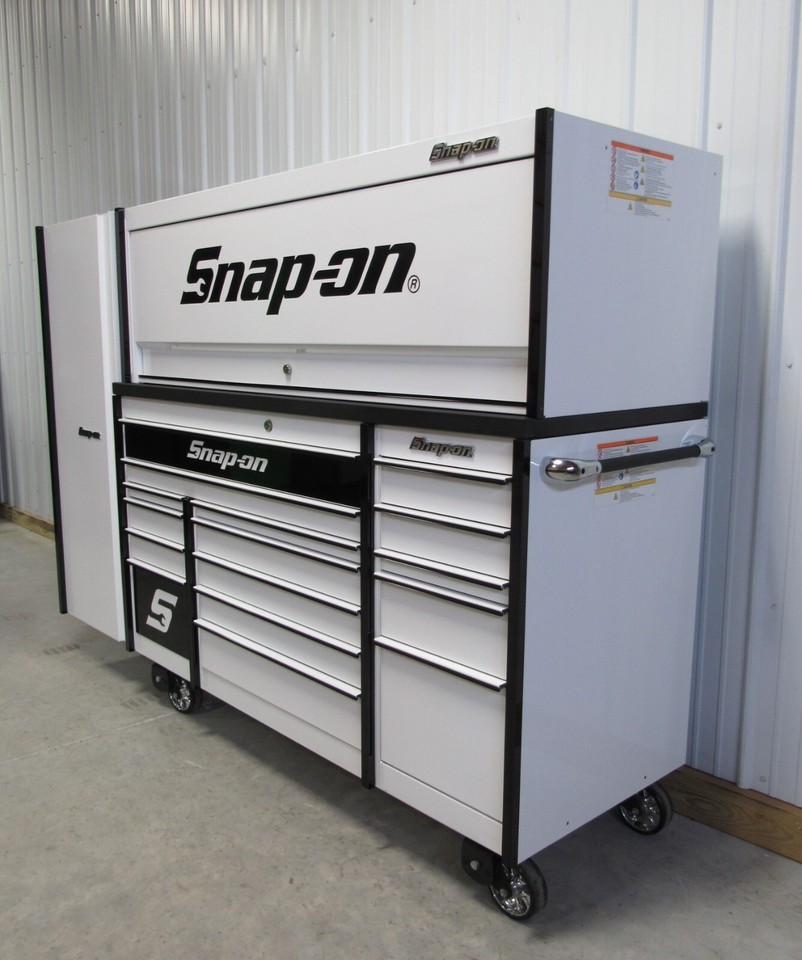 Snap On White & Black Trim KRL1163 Toolbox, KRL1072 Hutch & KRL1012 ...
