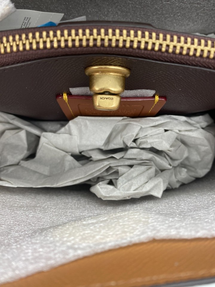 Coach C3766 Willow Bucket Colorblock Chalk Multi Leather Crossbody Bag ...