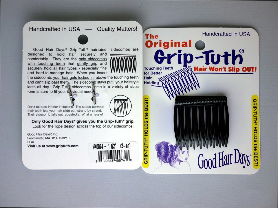 The Original Grip-Tuth® Good Hair Days Tuck Side Combs Made in USA Mix ...
