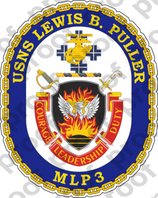 STICKER USN US NAVY MLP 3 USNS LEWIS PULLER | eBay