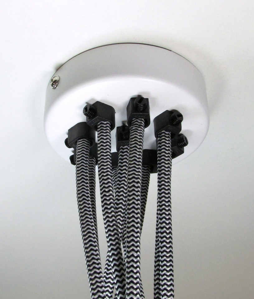 MULTI POINT DROP OUTLET PENDANT CEILING ROSE WITH CORD GRIPS ...