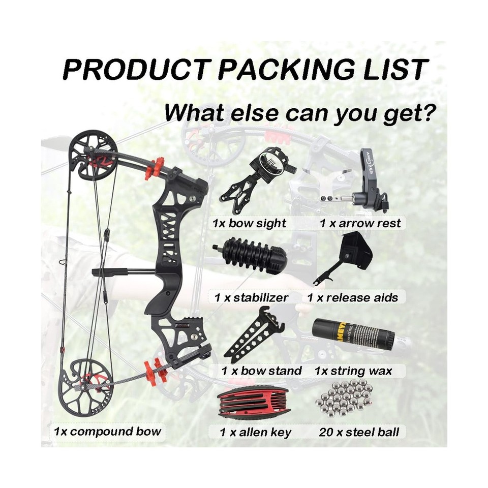 Compound Bow Kit, Dual-Purpose Compound Bow, Stell Ball Compound Bow ...