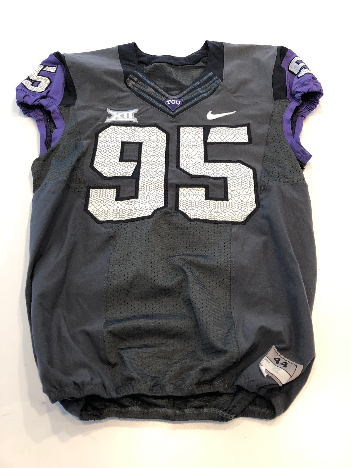 Game Worn Used Nike TCU Horned Frogs Football Jersey Size 44 #95 | eBay