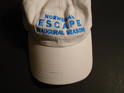 Cruise Cap Hat Adult Adjustable White Cotton norwegan escape inaugural ...