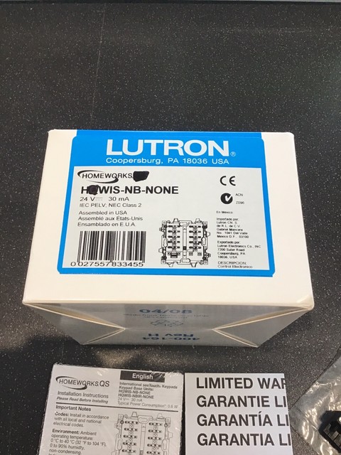 Lutron Homeworks International SeeTouch Keypad Hwis-nb-none for sale ...
