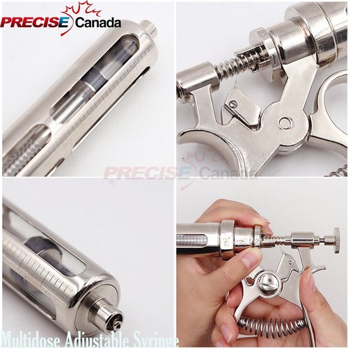 2Pcs Vaccine Injector Livestock, Multidose Automatic Adjustable Dose ...