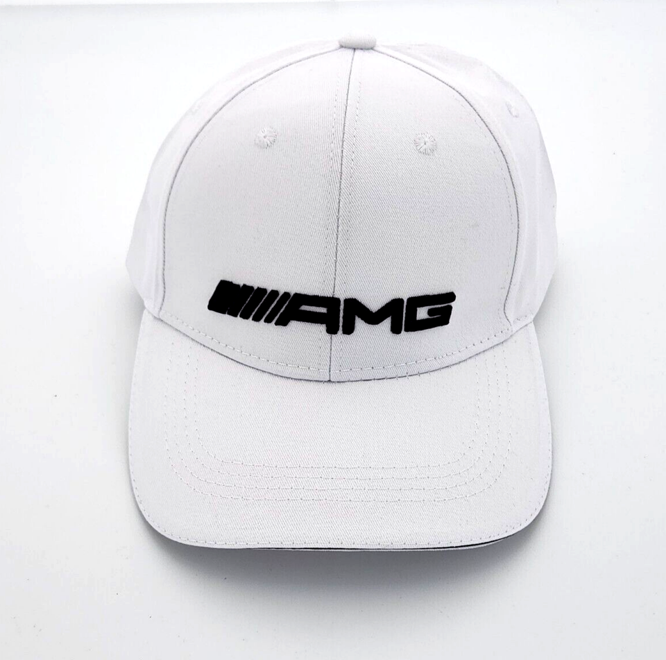 Embroidered White Mercedes AMG Hat Baseball Cap Snapback Adjustable M/L ...