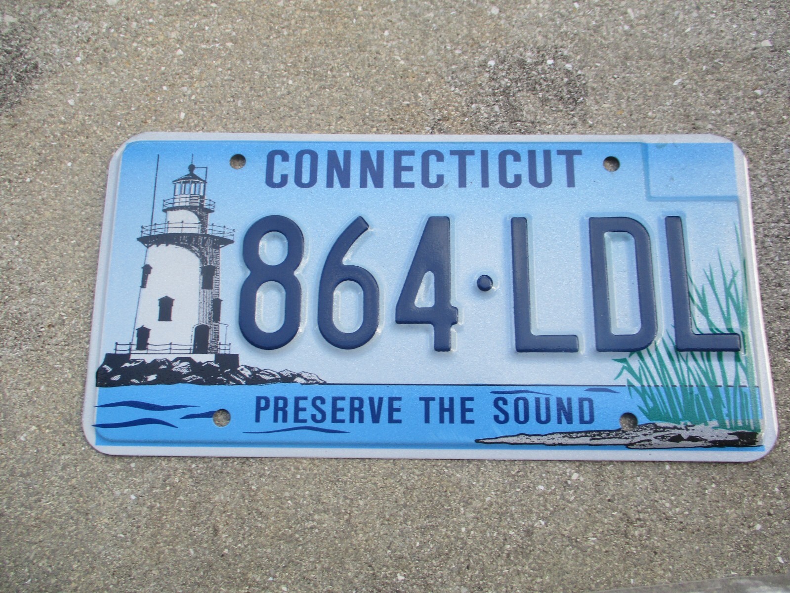 Connecticut Light House license plate # 864 - LDL | eBay