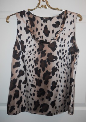 St. John Silk Animal Print Shell Sz S | eBay