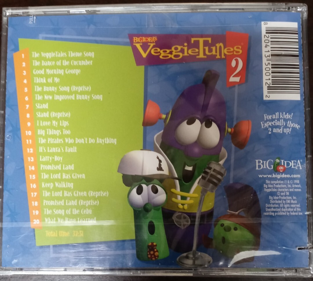 VeggieTales: Veggie Tunes, Vol. 2 (CD, Jul-2002, Big Idea) NEW (Cutout ...