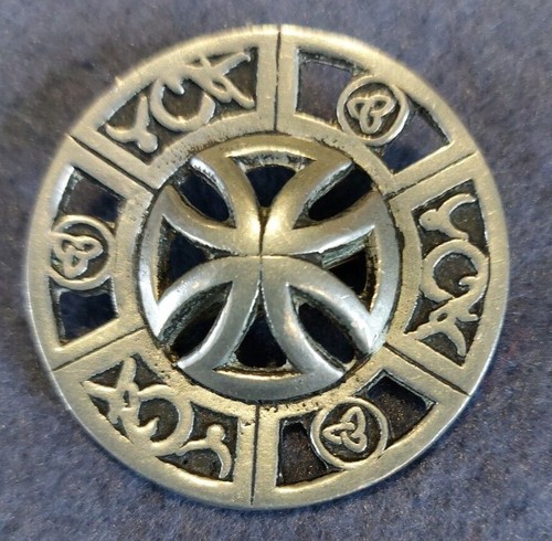 Vintage St Justin Celtic Pewter Pin Brooch | eBay UK
