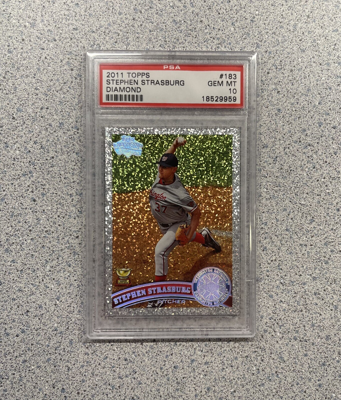 2011 Topps #183 Stephen Strasburg Diamond Anniversary SP PSA 10 Low Pop ...