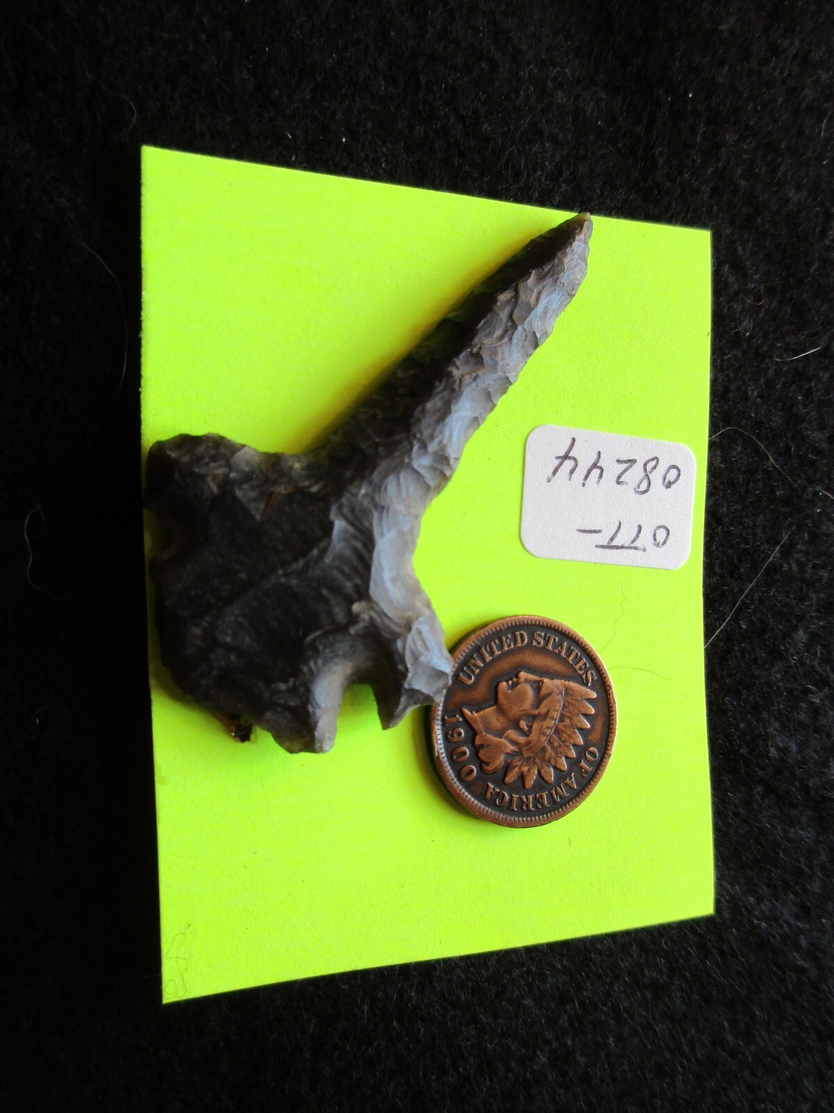 NATIVE AMERICAN DRILL ARROWHEAD, DRILL POINT ARTIFACT ARROWHEAD, OTT ...