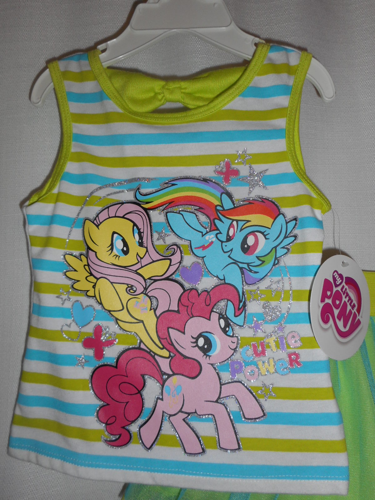 Hasbro My Little Pony Sleeveless Tee & Skirt Outfit Toddler Girl Size ...