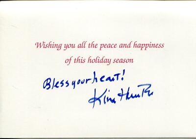 Kim Hunter Autograph Actress Planet Of The Apes Night Gallery Signed ...