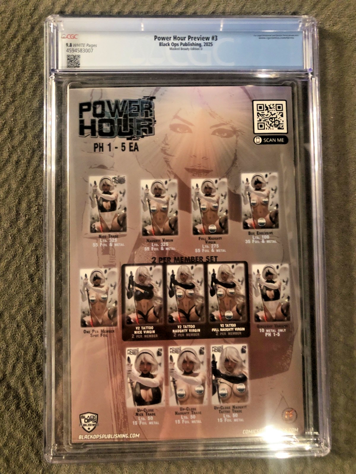 2025 Shikarii Power Hour 2B Cosplay Masked VIRGIN Full Chase Cover D LE ...