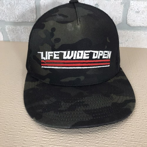 The Classics Yupoong CBOYSTV Life Wide Open Camo Black Mesh Trucker Cap ...