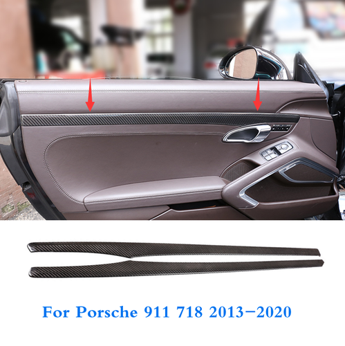 Real Carbon Fiber Interior Door Panel Trim For Porsche 911 718 Boxster ...