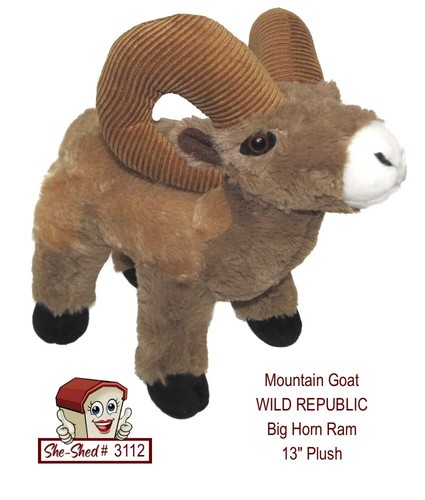 Mountain Goat WILD REPUBLIC Big Horn Ram 13 inch Plush Toy | eBay