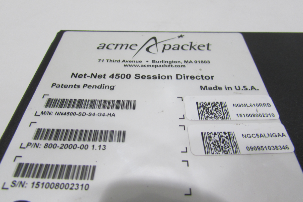 Acme Packet 4500 Net Net NN4500-SD-S4-G4-HA 4000 Sessions | eBay