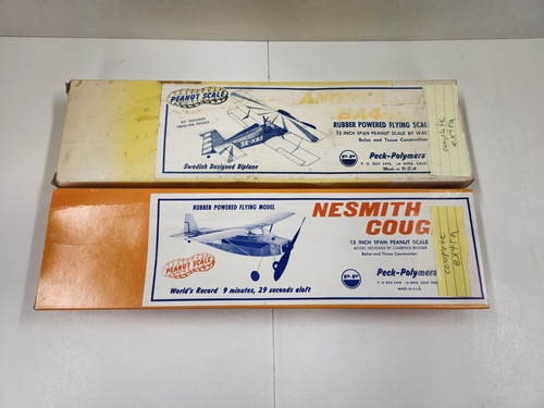 vintage peck polymers kit lot nesmith couger, andreason BA4-B balsa ...