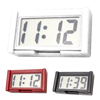 Mini Digital Clock Large Screen Car Clock Self Adhesive Mini Clock for ...