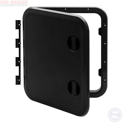Access Hatches 515mm x 460mm Black with Removable and Fixed Hinge Boat ...