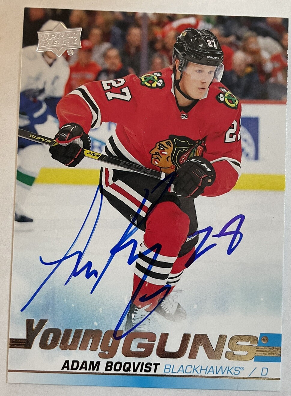 Adam Boqvist Signed 2019-20 Young Guns RC Rookie Autographed #492 | eBay