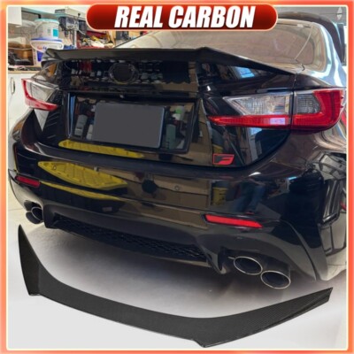 REAL CARBON Rear Trunk Spoiler High kick Wing Fit For Lexus RC F RCF ...