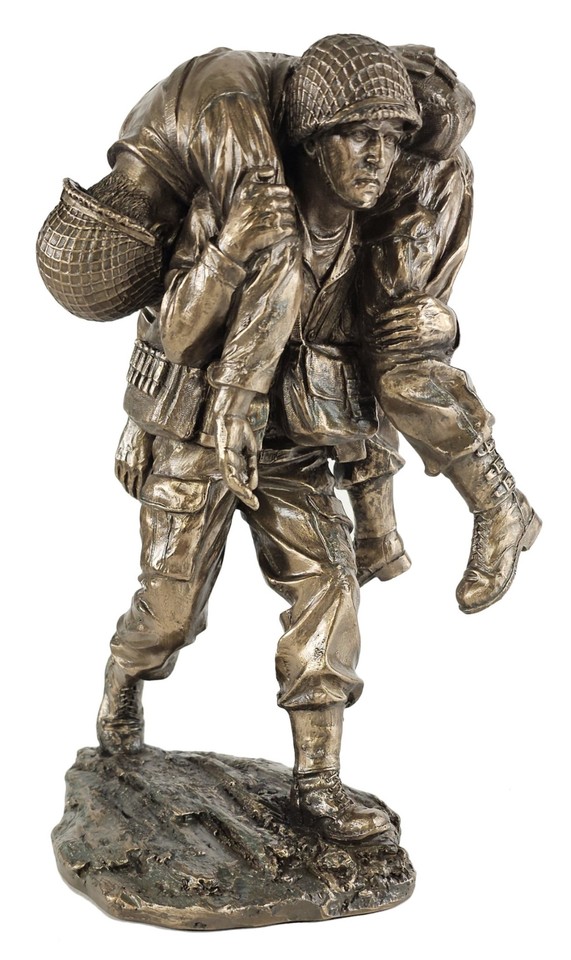 9 1/2 inch US Military No Soldier Left Behind Statue Antique Bronze ...