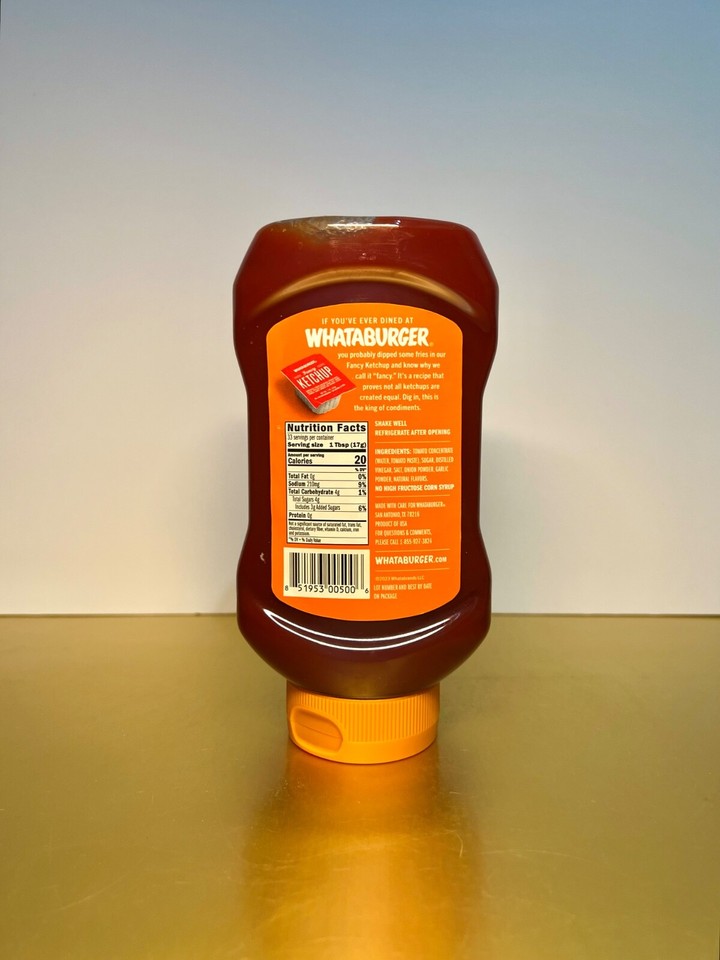 🔵 New Official Popular Whataburger Fancy Ketchup Fastfood Sauce Bottle ...