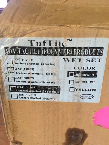 TufTile TT2448-WS-BRD-1 ADA Sidewalk Pad New In Box | eBay