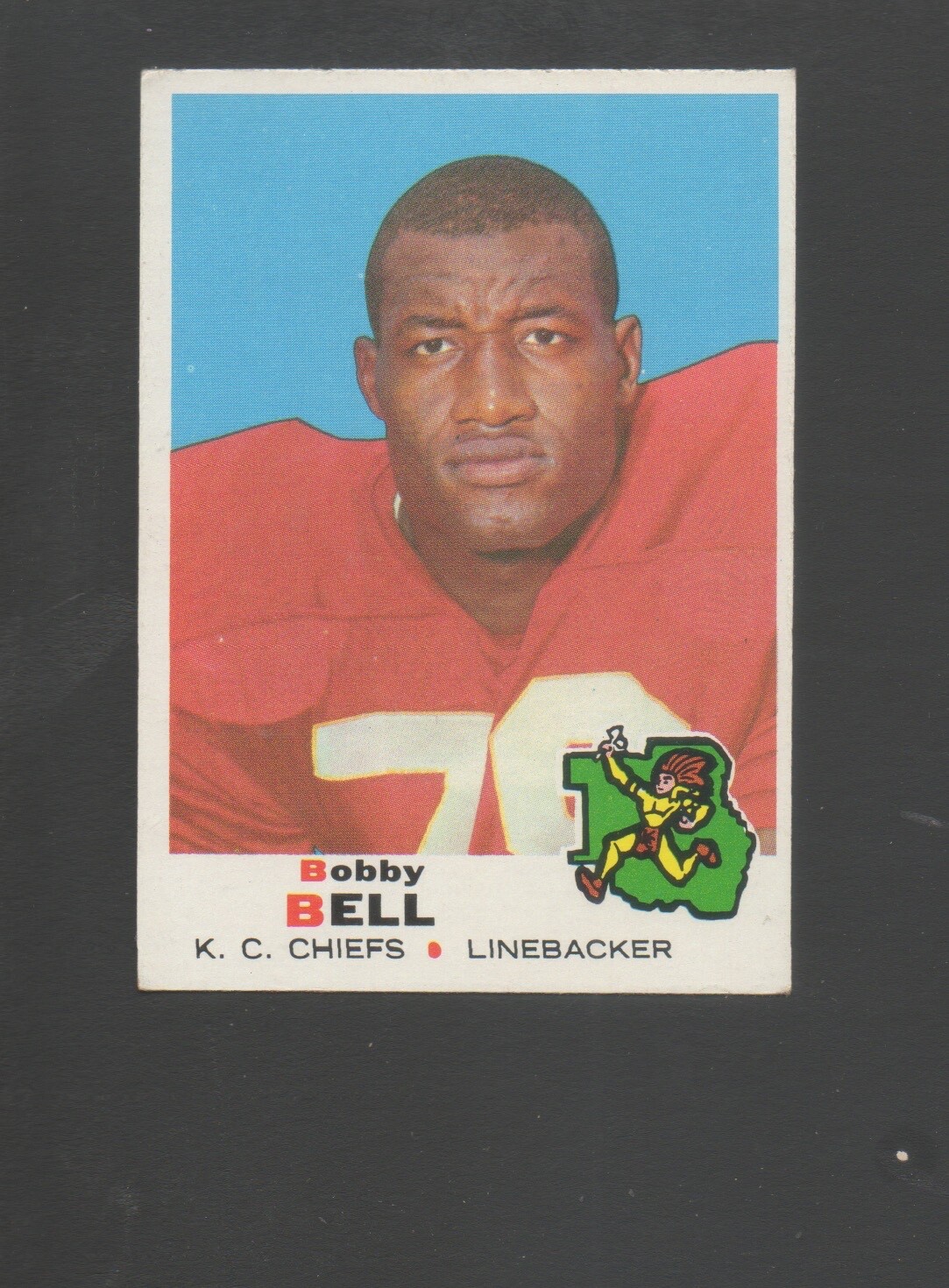 1969 Topps Football Card #153 Bobby Bell-Kansas City Chiefs Ex Mint ...