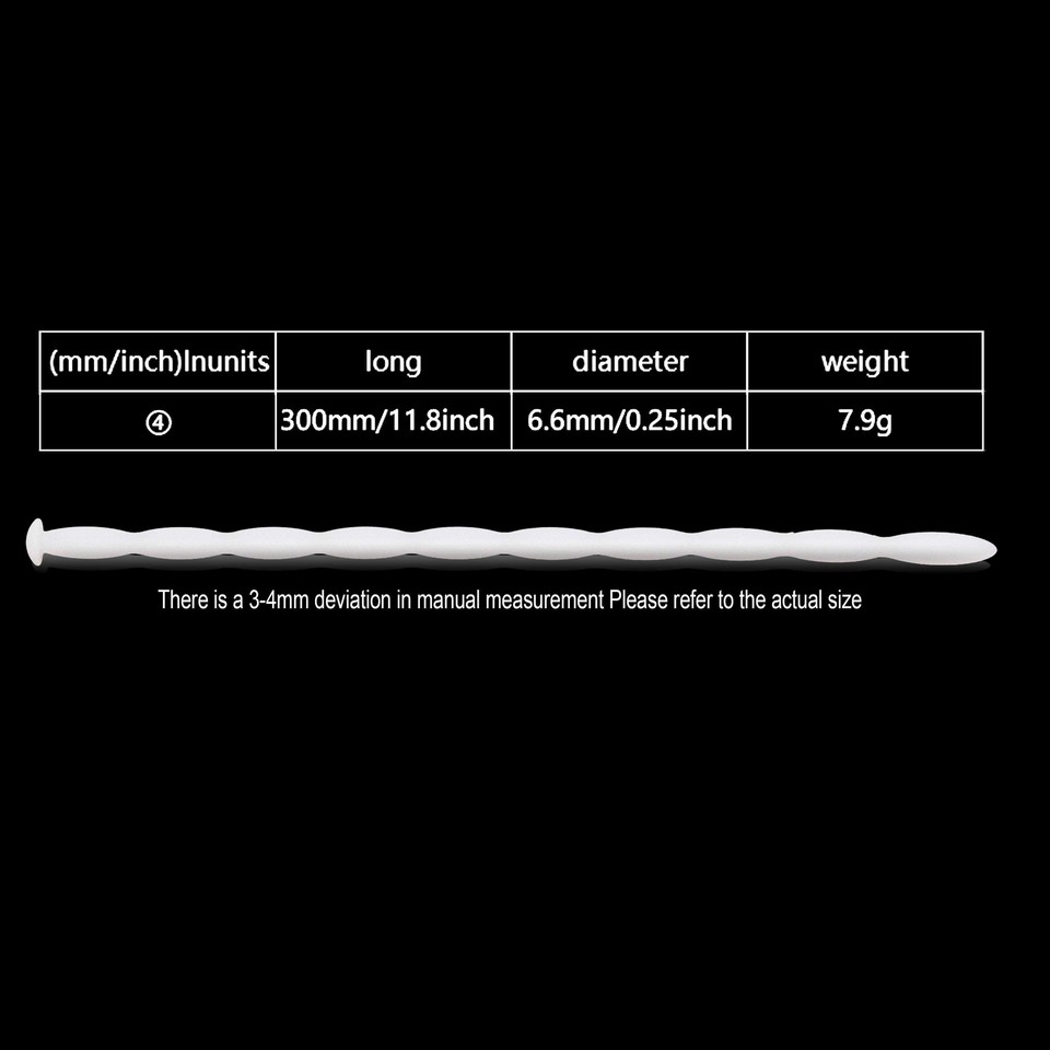 4/8 PCS Silicone Penis Stretcher Sounding Sounds Insert Plug Diameter 3 ...