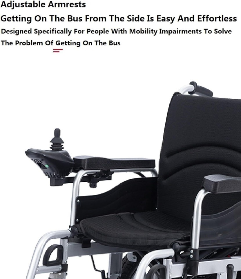 Premium Folding Electric Wheelchair Anti-Tipper Motorized Wheelchair ...