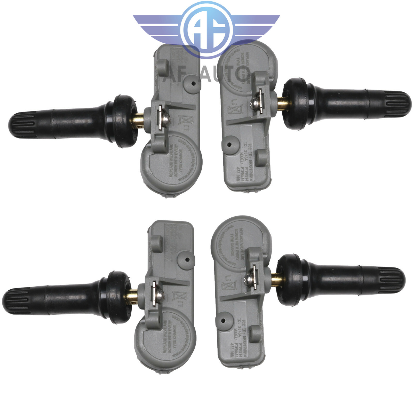 4x 68406537AA 68241067AB TPMS Tire Pressure Sensor For CHRYSLER JEEP ...