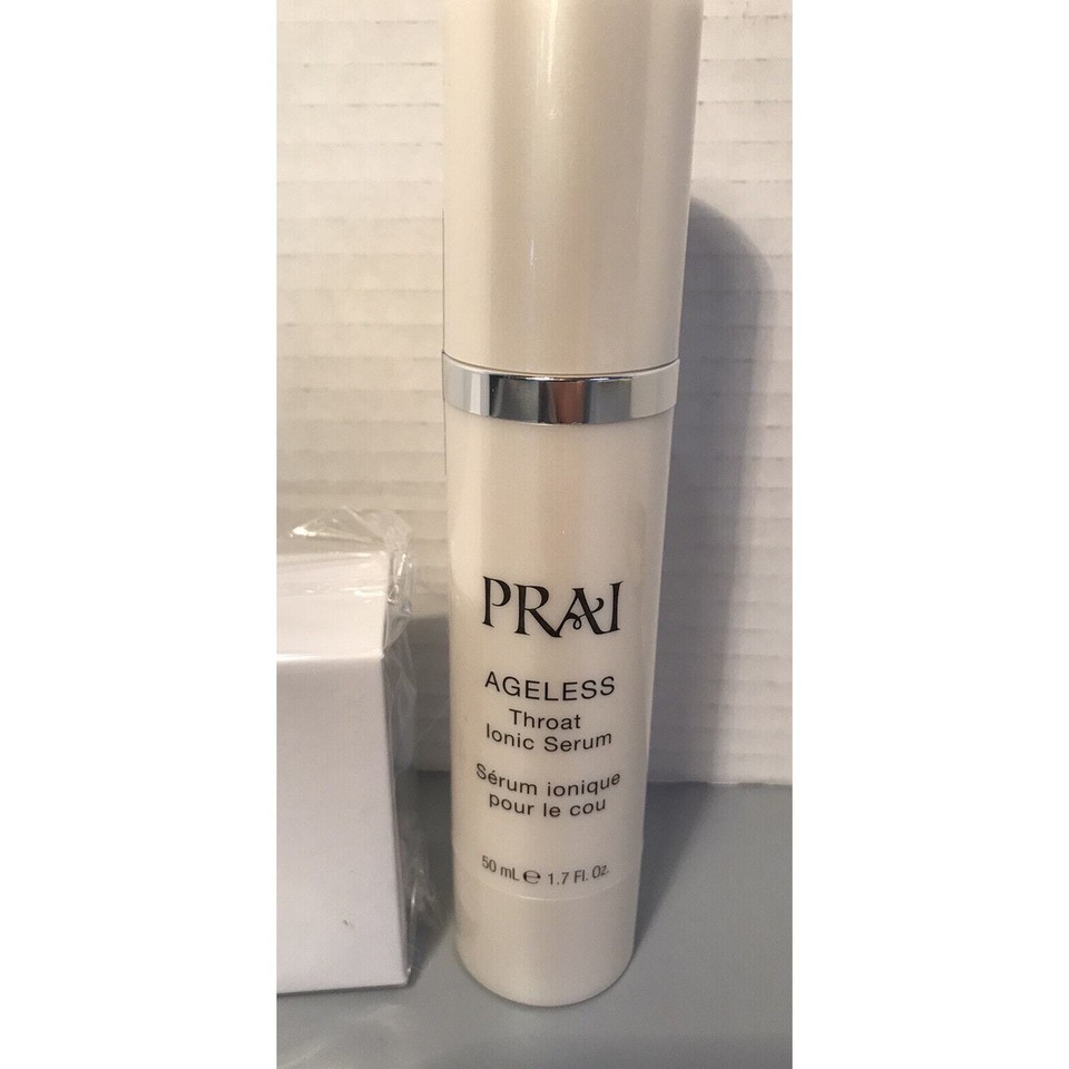 PRAI Ageless Throat Ionic Device & Serum New W/ Two 1.7oz Serums $130 ...