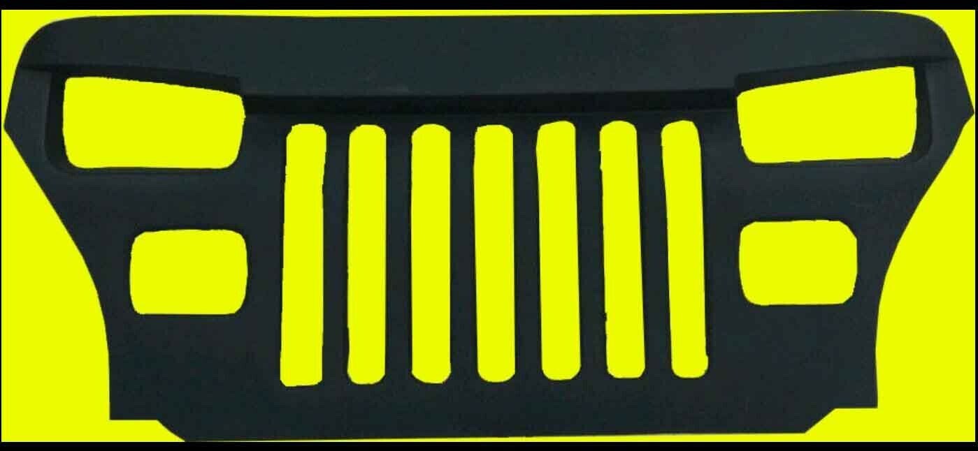 1987-1995 Jeep Wrangler YJ Overlay Grille Grill Mean Furious Angry Bird ...
