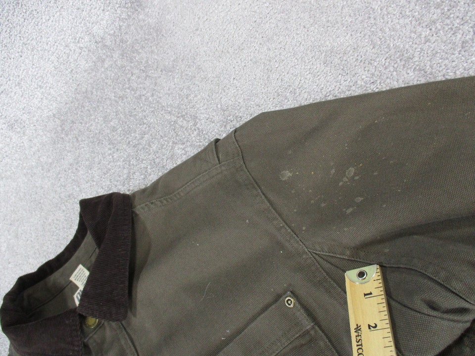 Duluth Trading Co. Jacket Mens Large Green Cotton Canvas Work Wear * | eBay