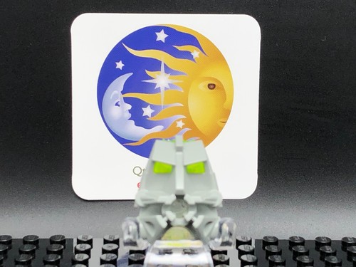 LEGO Brand BIONICLE Head Connector Block 32553c02 Light Gray & Trans N ...