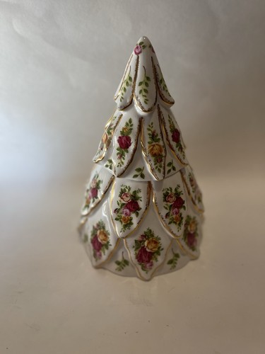Royal Albert LTD Christmas Tree Treat Jar OLD COUNTRY ROSES | eBay