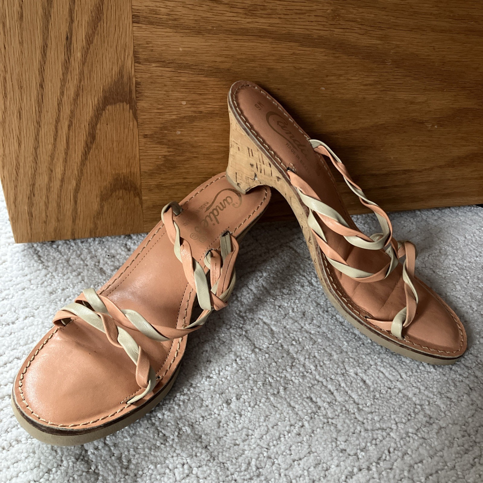 RARE! Vintage 1980’s Candies Cork Triple Braided Stra… - Gem