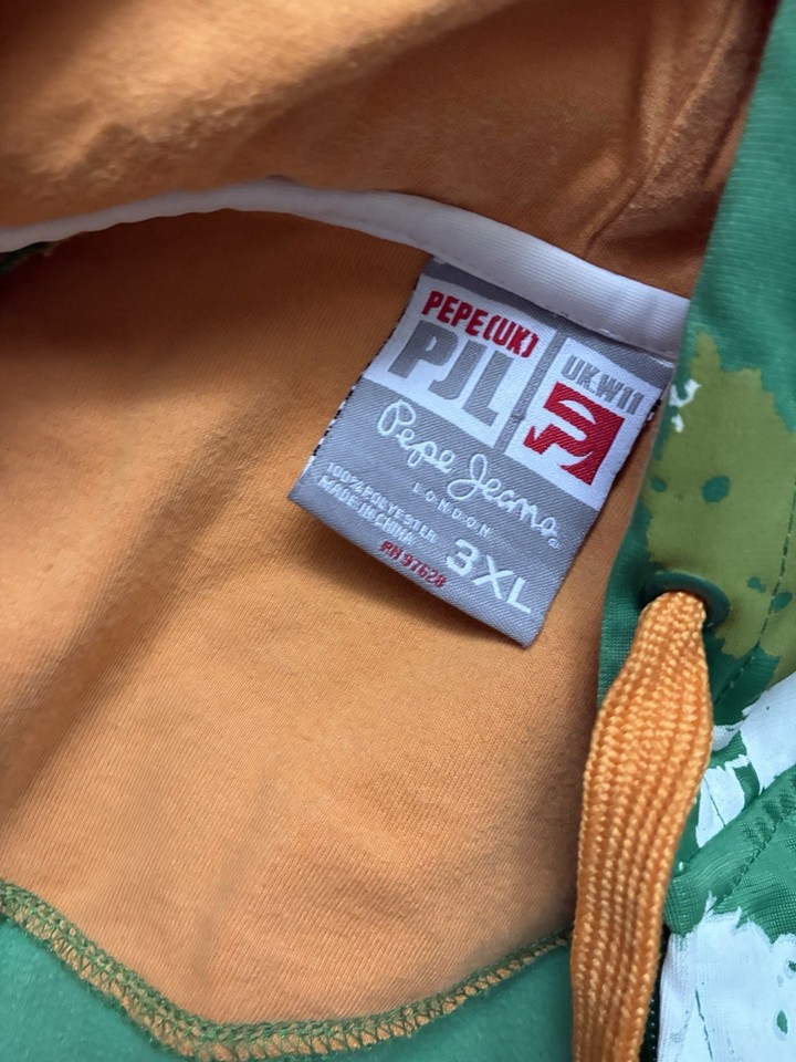 Vintage Pepe Jeans London Hoodie 3xl Abstract All Over Design ...