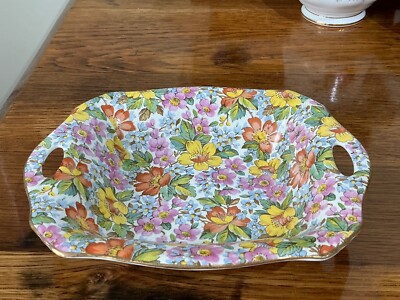 Vintage Lord Nelson Ware lidded tab handled dish chintz pattern Country ...