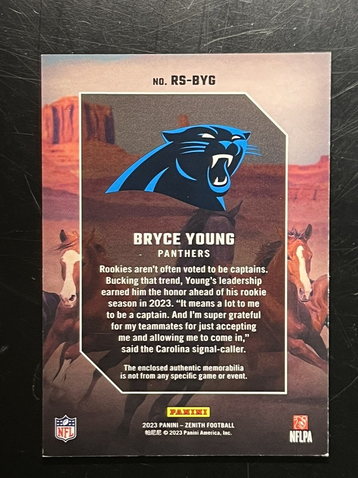 2023-2024 Zenith Rookie Stallions Bryce Young Patch | eBay